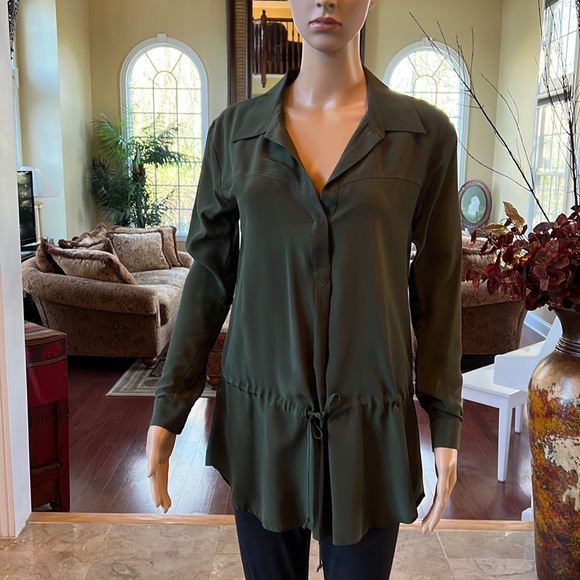 Rory Beca | Tops | Rory Beca Grace Silk Drawstring Tunic Xs | Poshmark
